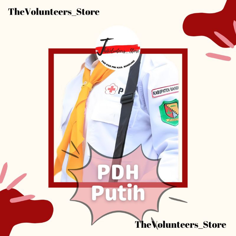 Jual PDH Putih PMI/Kemeja lapangan/kemeja putih | Shopee Indonesia