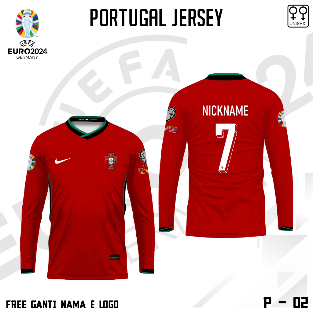 Jual Jersey kaos sepak bola timnas portugal baju piala eropa jerman ...