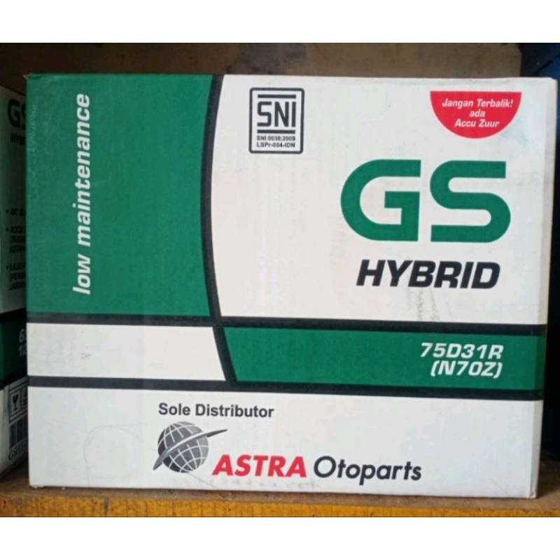 Jual Aki/Battery Mobil Ford Ranger SC/DC GS Astra N70Z Hybrid (75AH ...