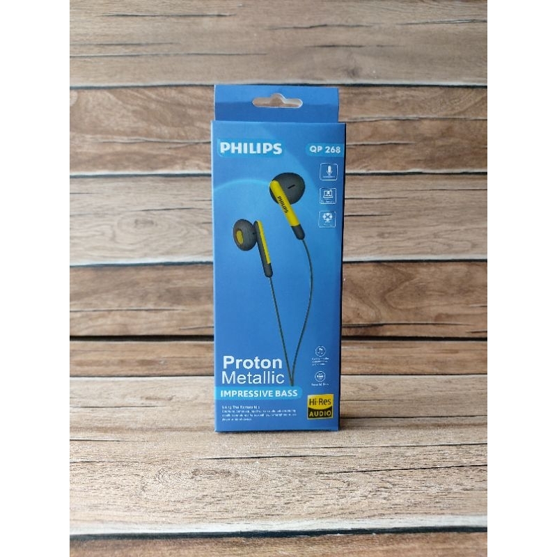 Jual PHILIPS QP-268 Earphone Headset Proton Metallic IMPRESSIVE BASS ...