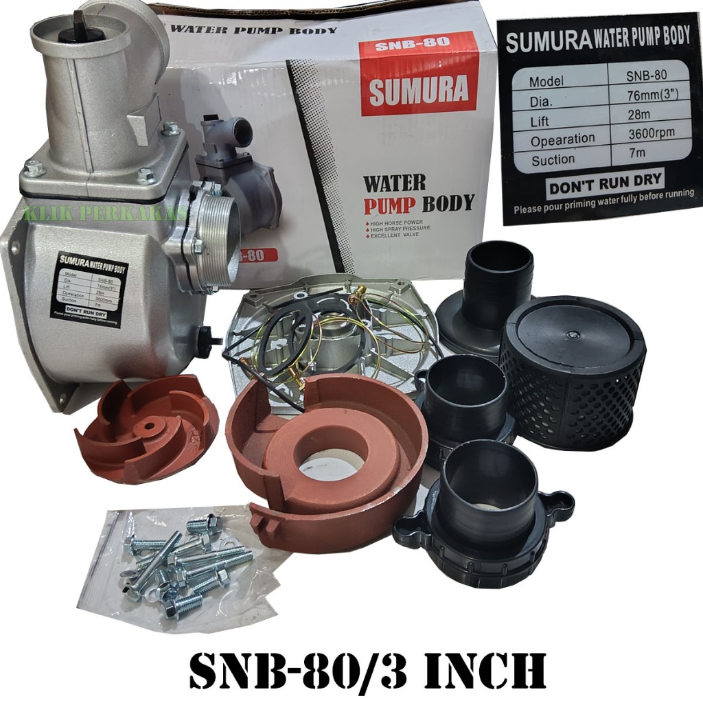 Jual Pompa Air / Water Pump Body Sumura SNB-80 3"/ Water Pump Body Sumura SNB-50 2" | Shopee ...