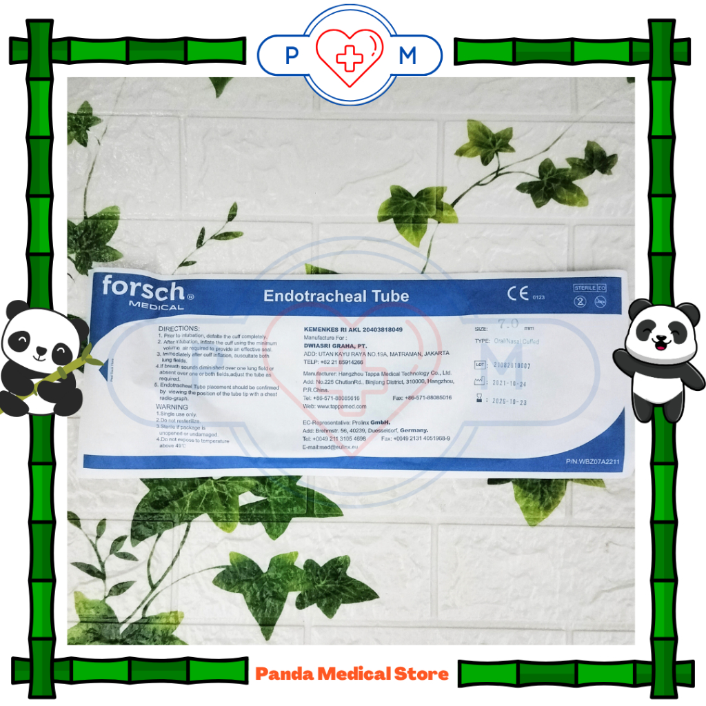 Jual Endotracheal Tube / ETT / Endo Tracheal Tube No. 7 Forsch | Shopee ...