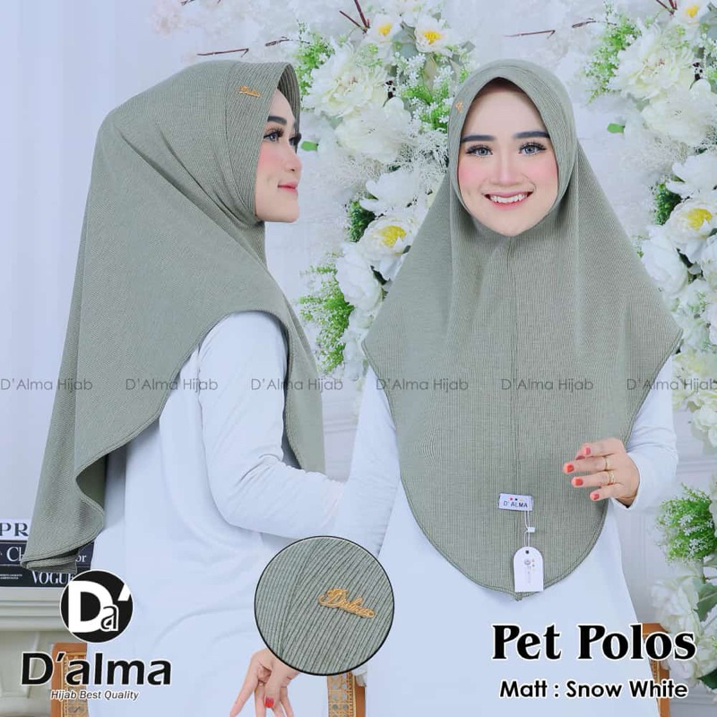 Jual D'ALMA HIJAB PET POLOS L KNIT PREMIUM/HIJAB SIMPEL/BY D'ALMA ...
