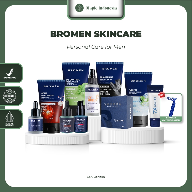 Jual Bromen Paket Lengkap Sabun dan Serum Paket Brightening Men Bromen ...