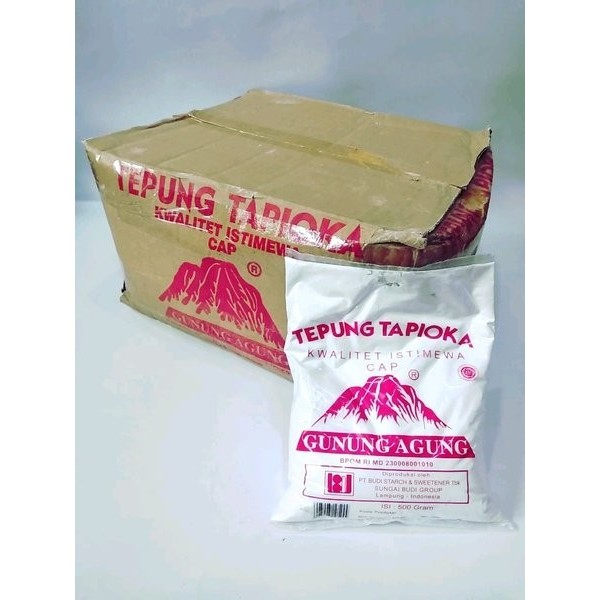 Jual 1 Dus Tepung Tapioka Cap Sagu Gunung Kemasan Isi 20 Pcs x 500 Gr ...