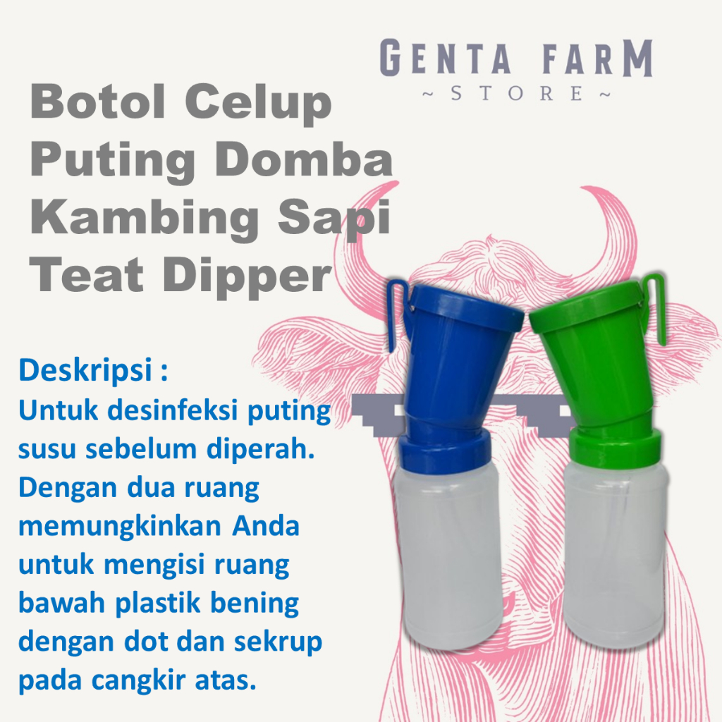 Jual Botol Celup Puting Domba Kambing Sapi Teat Dipper | Shopee Indonesia