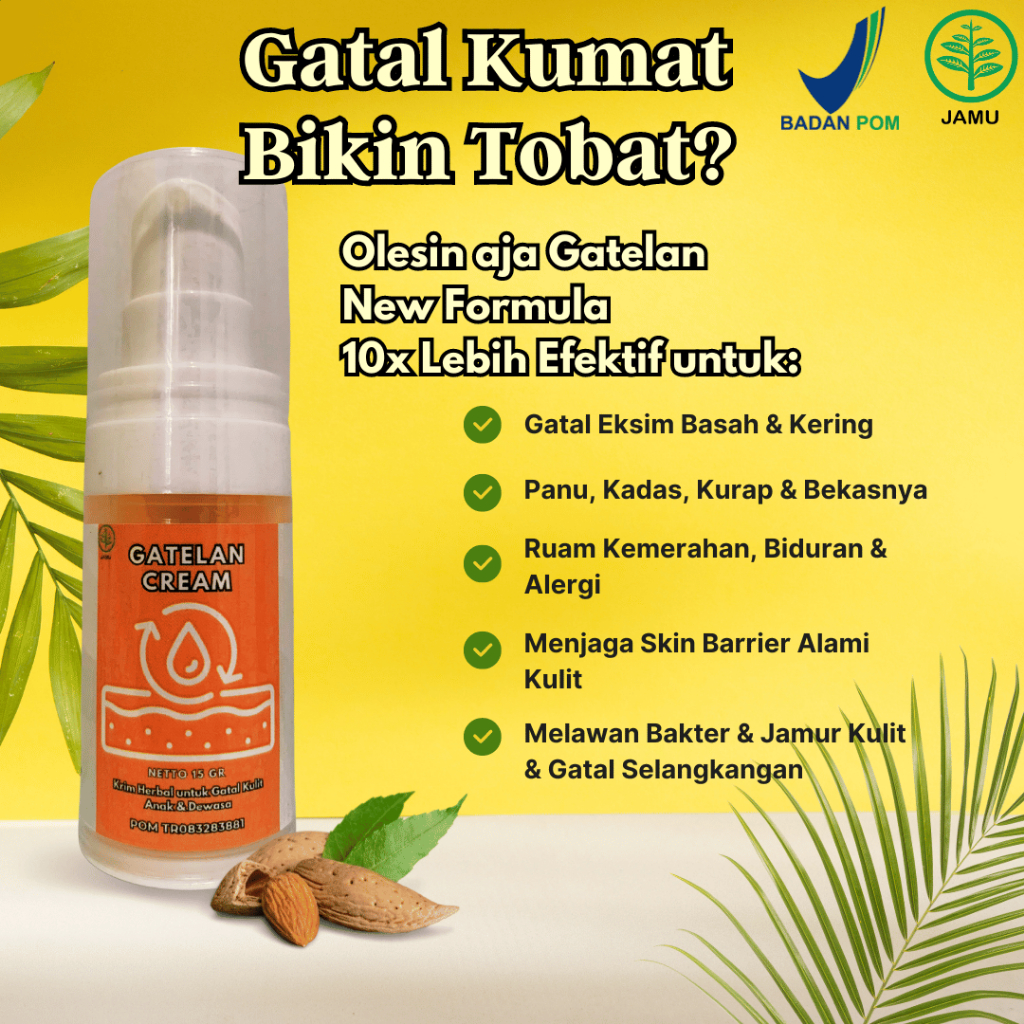 Jual GATELAN Salep Gatal Kulit Ampuh buat Eksim Ruam Merah Alergi ...