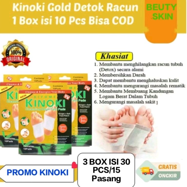 Jual KINOKI PROMO(PAKET 3 BOX ISI 30 PCS/15 PASANG) Koyo Kinoki Gold ...