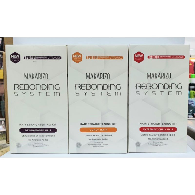 Jual Makarizo Rebonding System Hair Straightening Kit | Shopee Indonesia