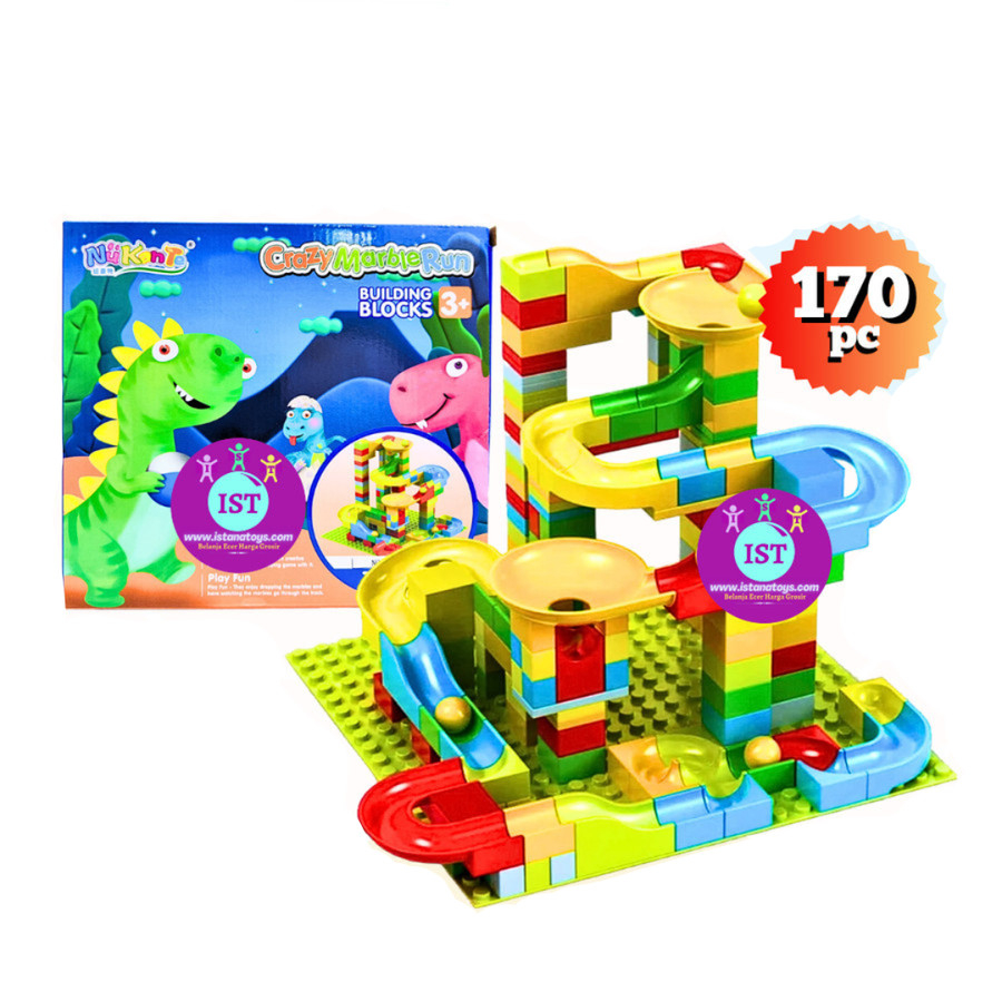 Jual IST Mainan Crazy Marble Run Building Block 170pc No.70342 | Shopee ...