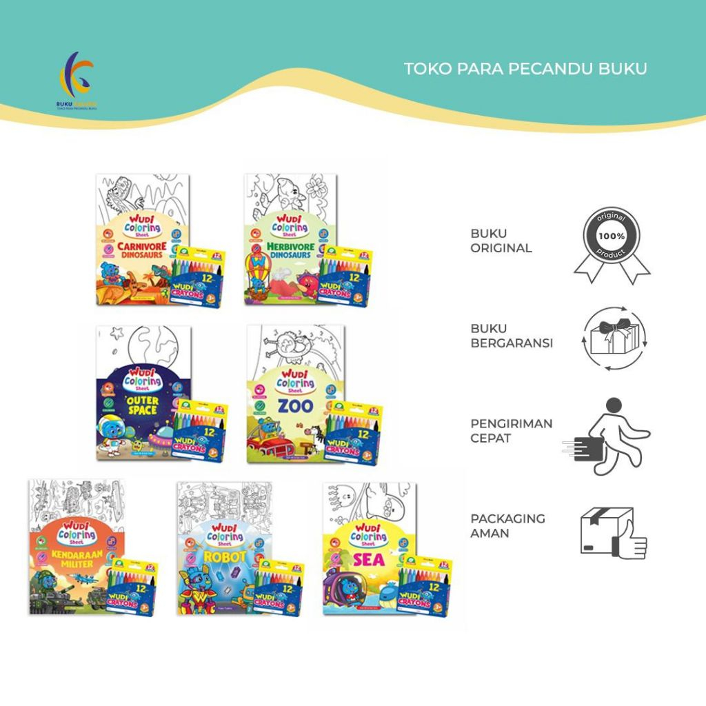 Jual Buku Mewarnai Anak - Seri Wudi Coloring Sheet - Wahyu Media - Bukukaluku Jakarta | Shopee ...