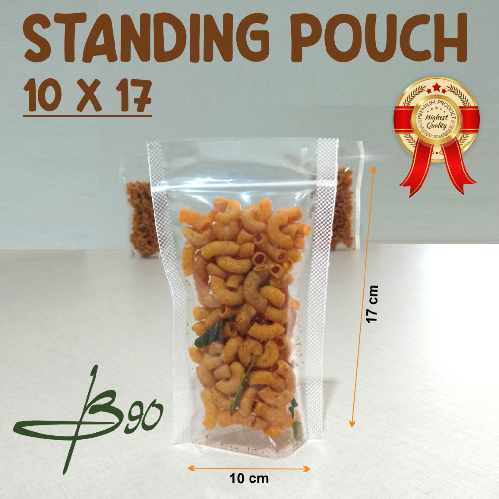 Jual Plastik Standing Pouch UK 10 x 17 cm 100 gr snack isi 50 lembar ...