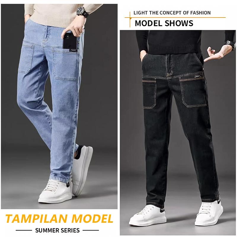 Jual Celana panjang pria Celana jeans pria celana pria korean style kantung banyak celana cargo ...
