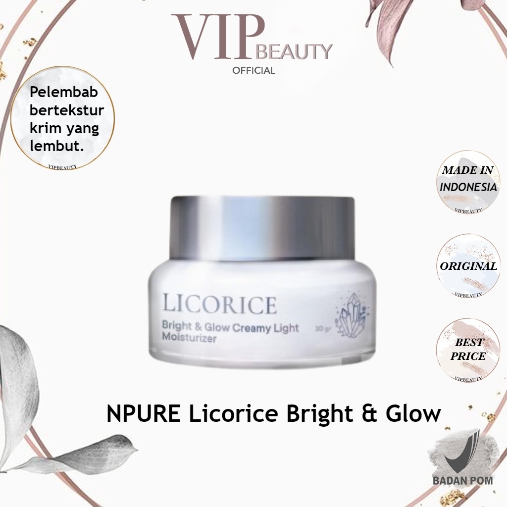 Jual NPURE Licorice Bright & Glow Creamy light Moisturizer / Creamy ...