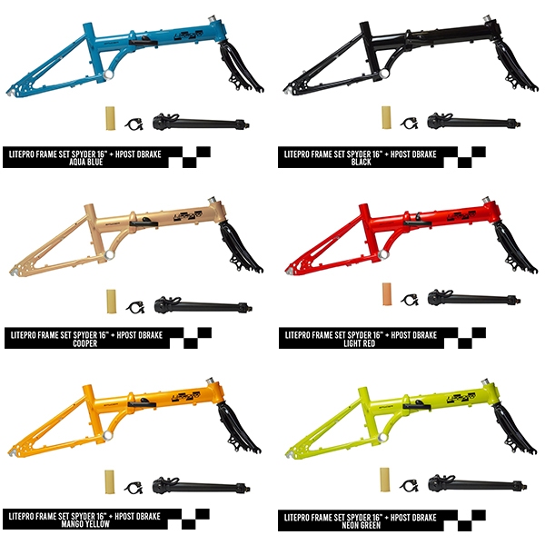 Jual Litepro Frame Set SPYDER 16" Disc Brake Aluminium Alloy + HPost ...