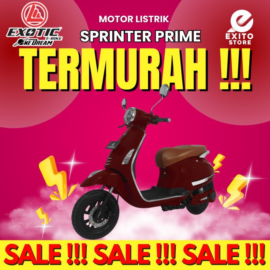 Jual Sepeda Motor Listrik Exotic SPRINTER PRIME 1500 Watt Garansi ...