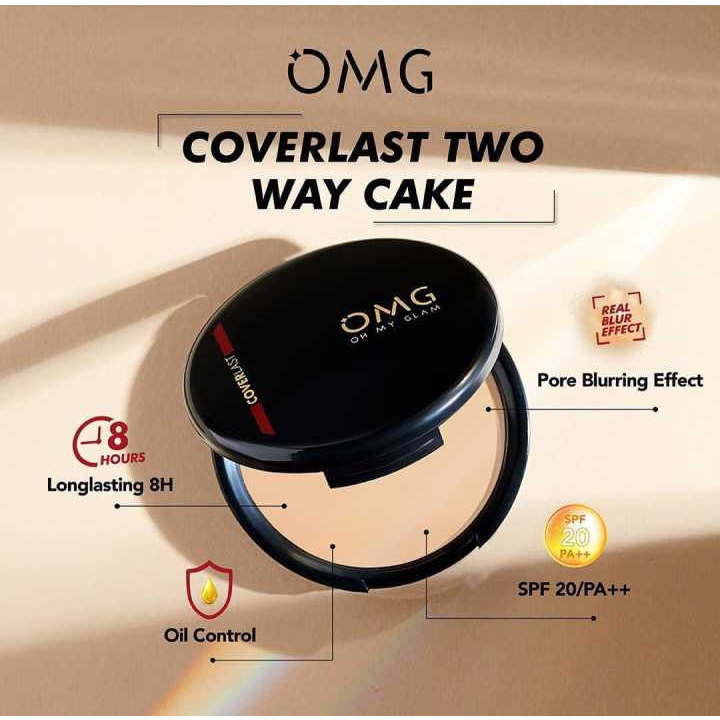 Jual OMG Oh My Glam Coverlast Two Way Cake SPF 20 PA+++ TWC 12gr ...