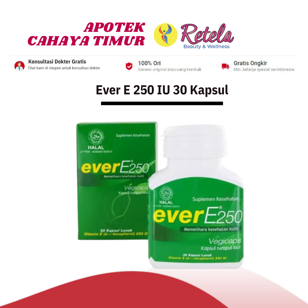 Jual Ever E 250 IU 30 Kapsul | Shopee Indonesia