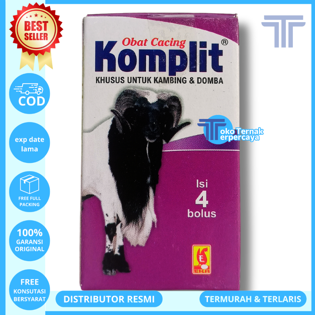 Jual OBAT CACING KOMPLIT KAMBING 4 BOLUS EKA FARMA - Cacing Gilik Pita ...