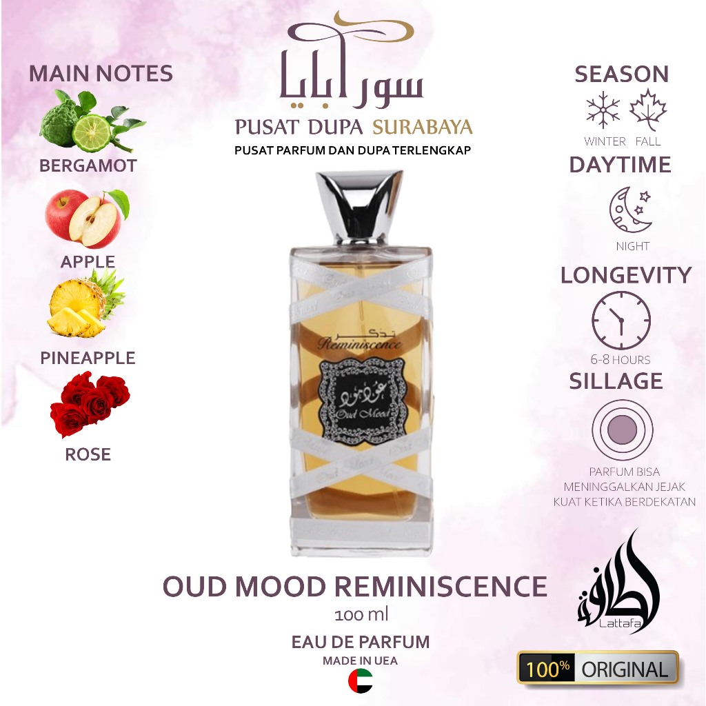 Jual Parfum Asli Arab Original Premium Lattafa/Dubai/ Oud Mood Reminiscence/Pria/Wanita/Unisex ...