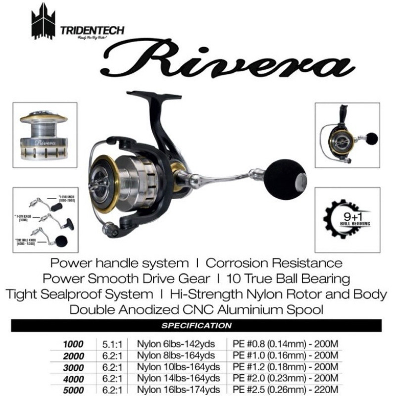 Jual REEL TRIDENTECH RIVERA | Shopee Indonesia