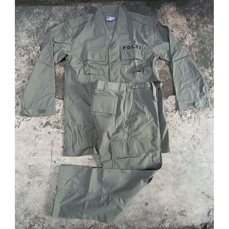 Jual Seragam PDL Hijau Jatah Polri | Shopee Indonesia