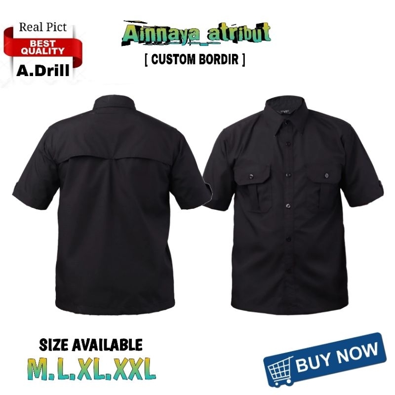Jual KEMEJA LENGAN PENDEK PDL/PDH POLOSAN SATUAN | Shopee Indonesia