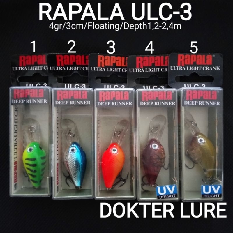 Jual RAPALA ULC3 CRANK 4gram Lure Minnow Ultralight UL | Shopee Indonesia