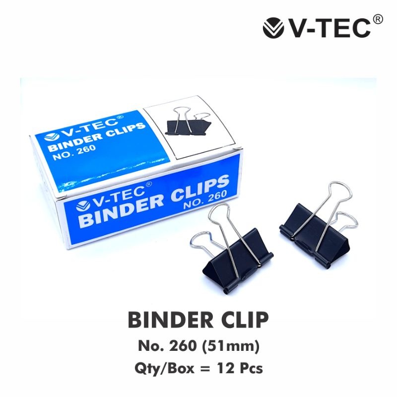 Jual PENJEPIT KERTAS BESAR/BINDER CLIPS NO. 260/KLIP KERTAS/KLIP FILE ...