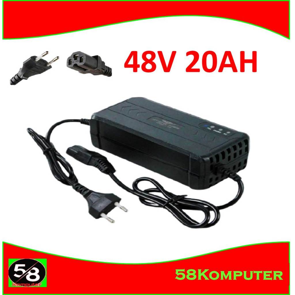 Jual Pengisi Daya Baterai Charger Casan Sepeda Listrik 48V 20Ah Lead ...