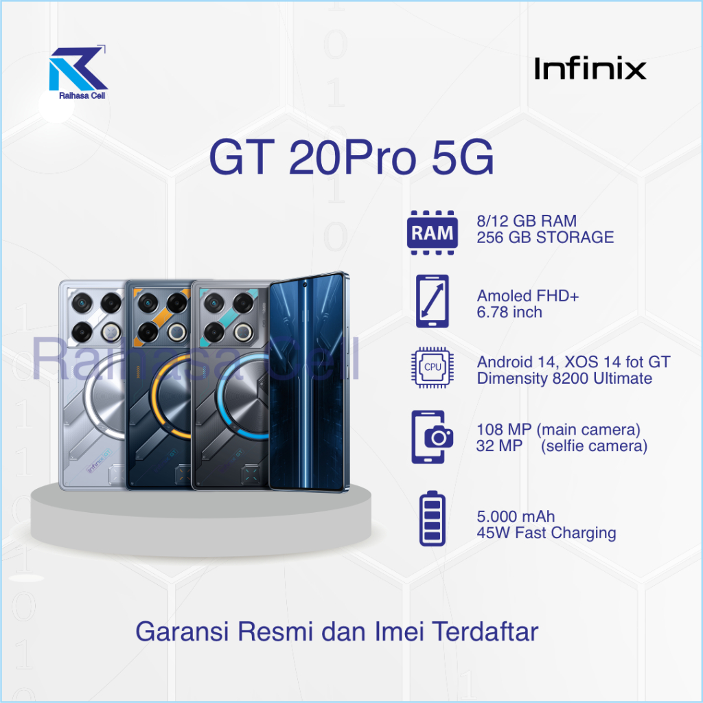 Jual Infinix GT 20 Pro 5G 12/256GB Garansi Resmi | Shopee Indonesia