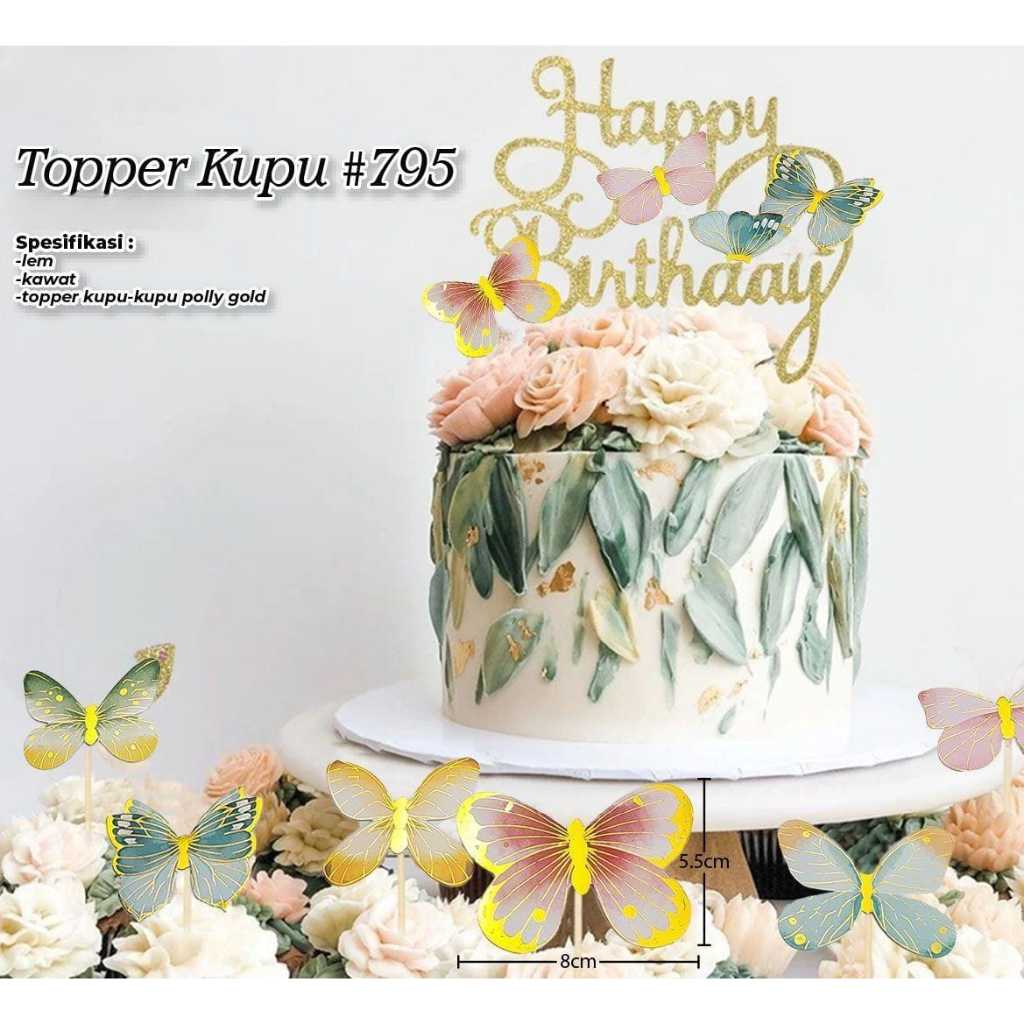 Jual Topper Kupu 795| 796| Topper Hiasan Kue ( 1 Bal 12 Set ) | Shopee ...