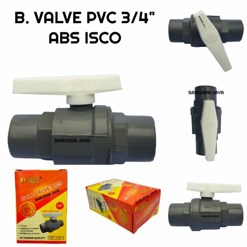 Jual STOP KRAN BALL VALVE PVC 3/4 INCH . STOP KRAN PIPA BALLVALVE MERK ISCO | Shopee Indonesia