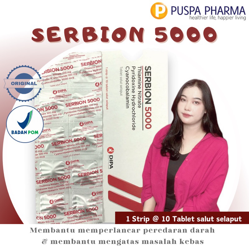 Jual Serbion 5000 (Strip) - Memperlancar peredaran darah dan mengatasi ...
