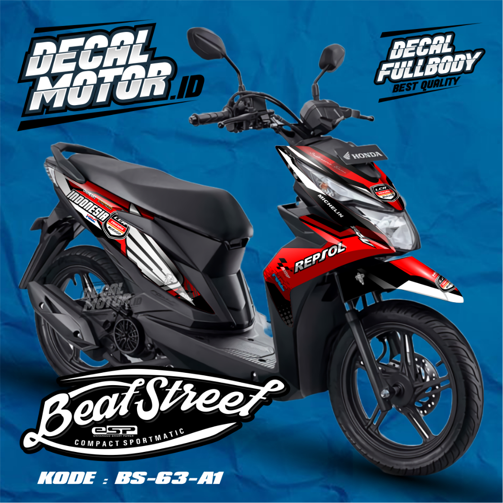 Jual Decal Fullbody Motor Beat Street 2016-2019 Motif Racing Terbaru ...