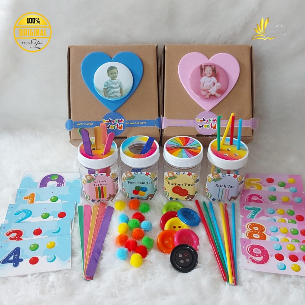Jual Mainan Anak Edukasi Busy Jar 4iN1 Montessori Play Sensory Jar For ...