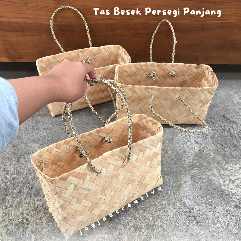 Jual TAS BESEK BAMBU NATURAL Ukuran 27 x 10 t 15 cm | tas kue kering ...