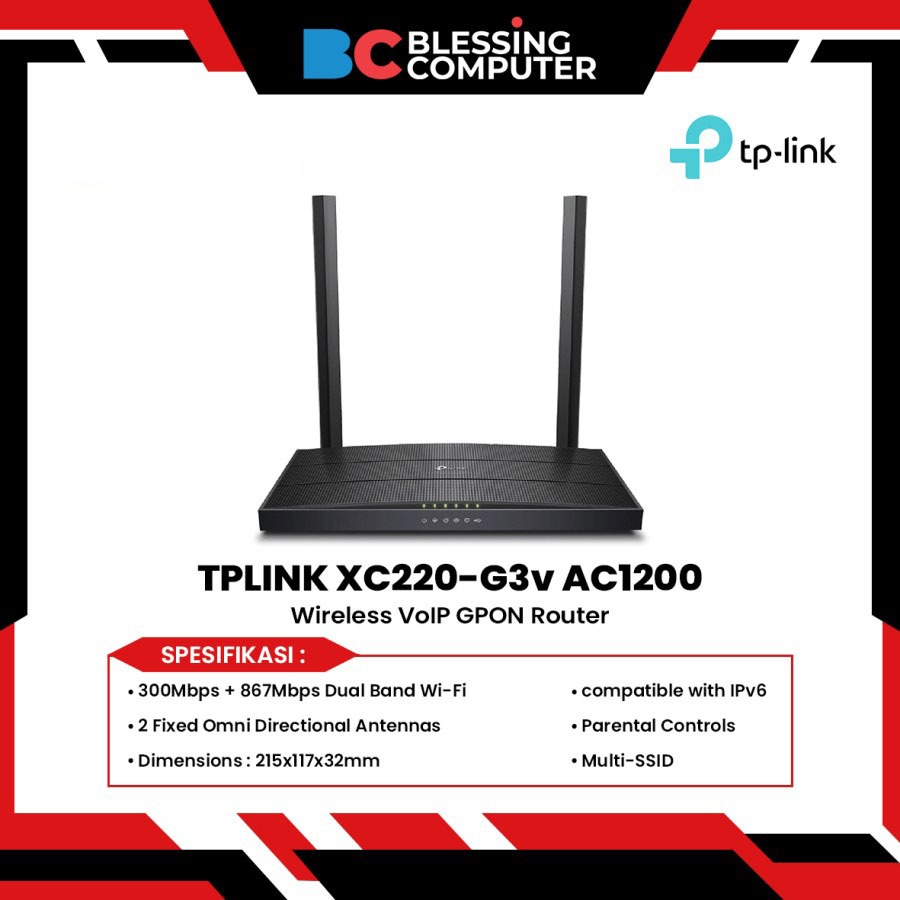 Jual TPLINK XC220-G3v AC1200 Wireless VoIP GPON Router | Shopee Indonesia