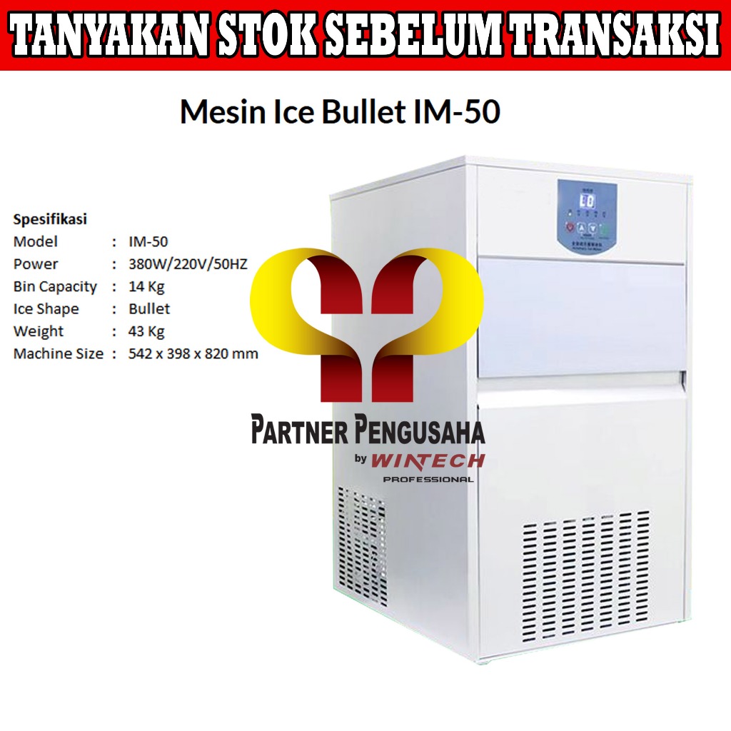 Jual Wirastar IM-50 Ice Cube Bullet Maker Machine - Mesin Pembuat Es ...