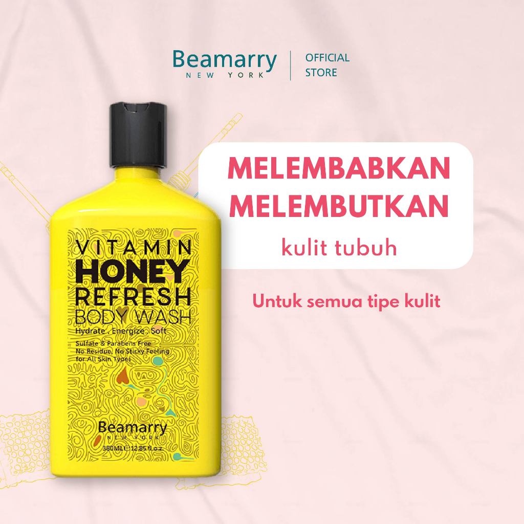 Jual Beamarry Hair Care | Body Wash with Lotion Vitamin Honey Refresh ...