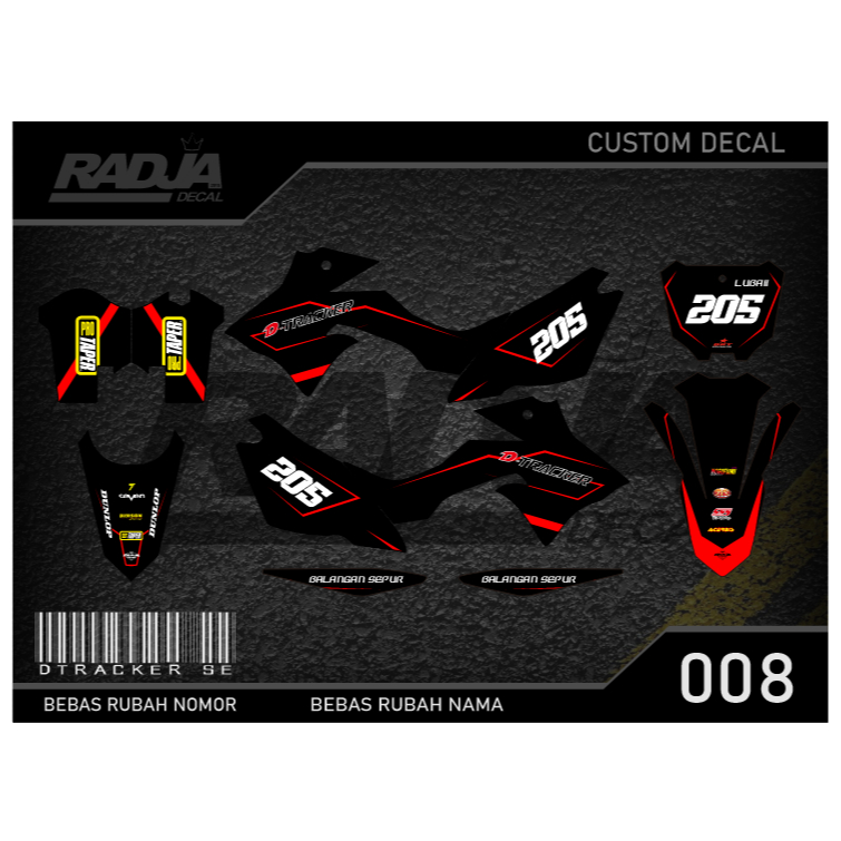 Jual DECAL STICKER DTRACKER 150 (008) DEKAL STIKER FULLBODY DTX D ...