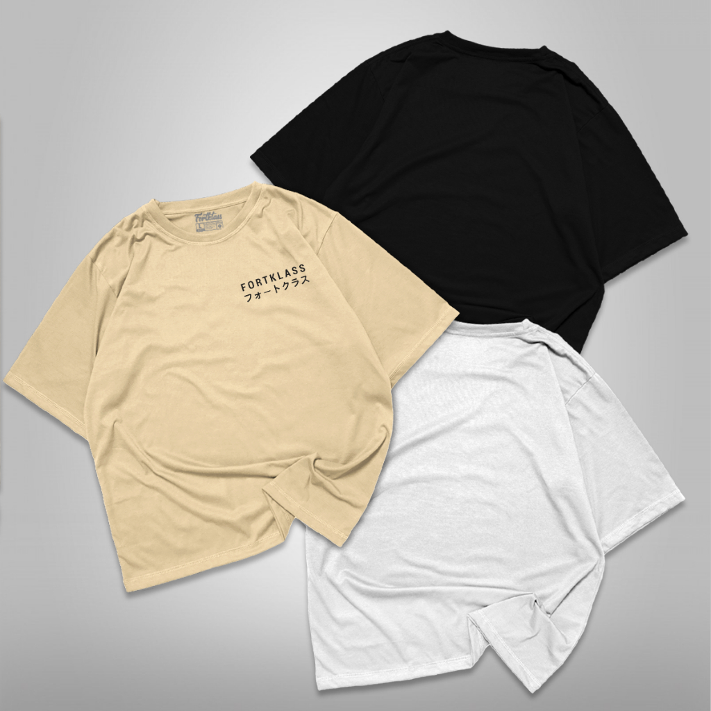 Jual FortKlass Kaos Oversize LEONEL T-Shirt Cowok Premium Kaos Pria ...