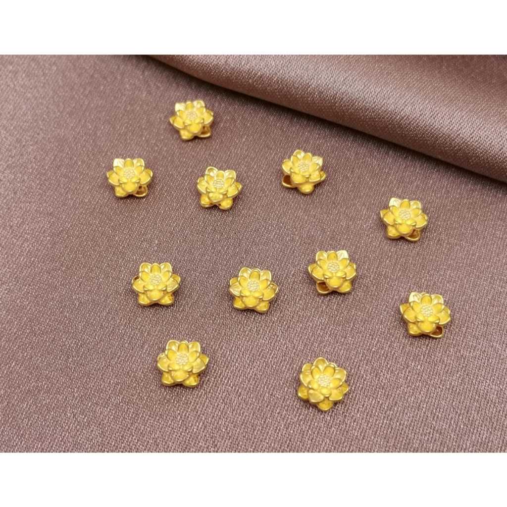 Jual Charm Lotus / Bunga Teratai Emas Asli 24K HK Hongkong 999% (Ukuran ...