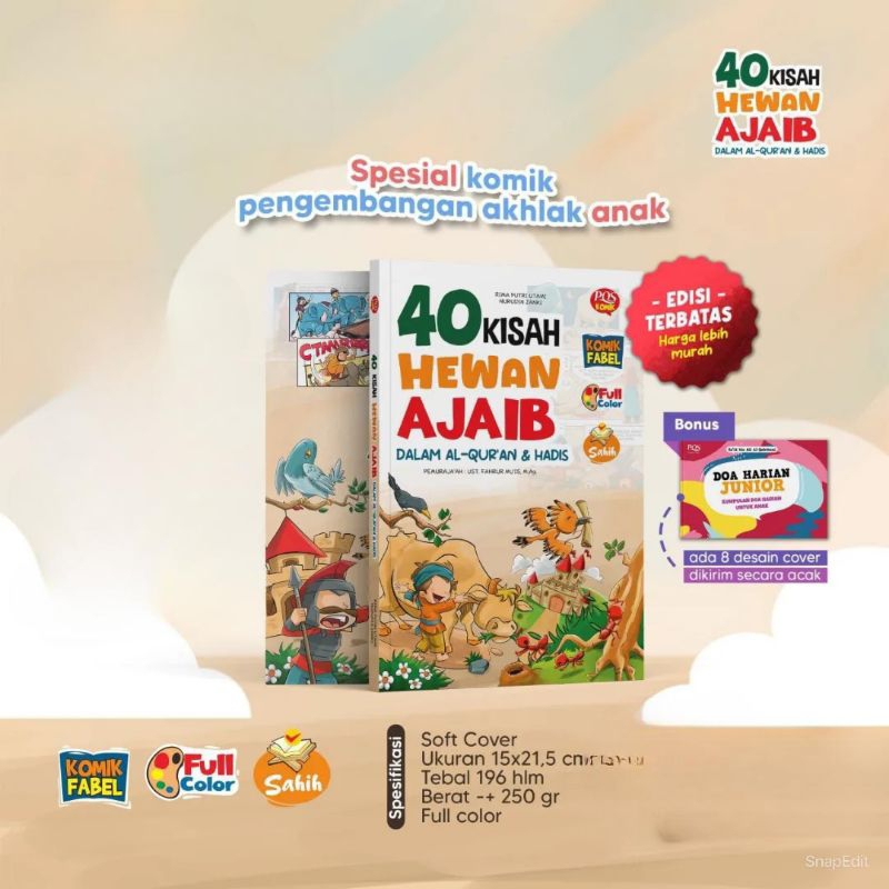 Jual 40 Kisah Hewan Ajaib Dalam Al-Qur'an dan Hadis/Komik Anak Islami ...
