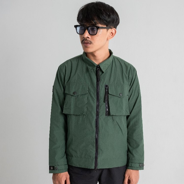 Jual Troublemaker | Overshirt Jacket - Buckingham Green | Shopee Indonesia