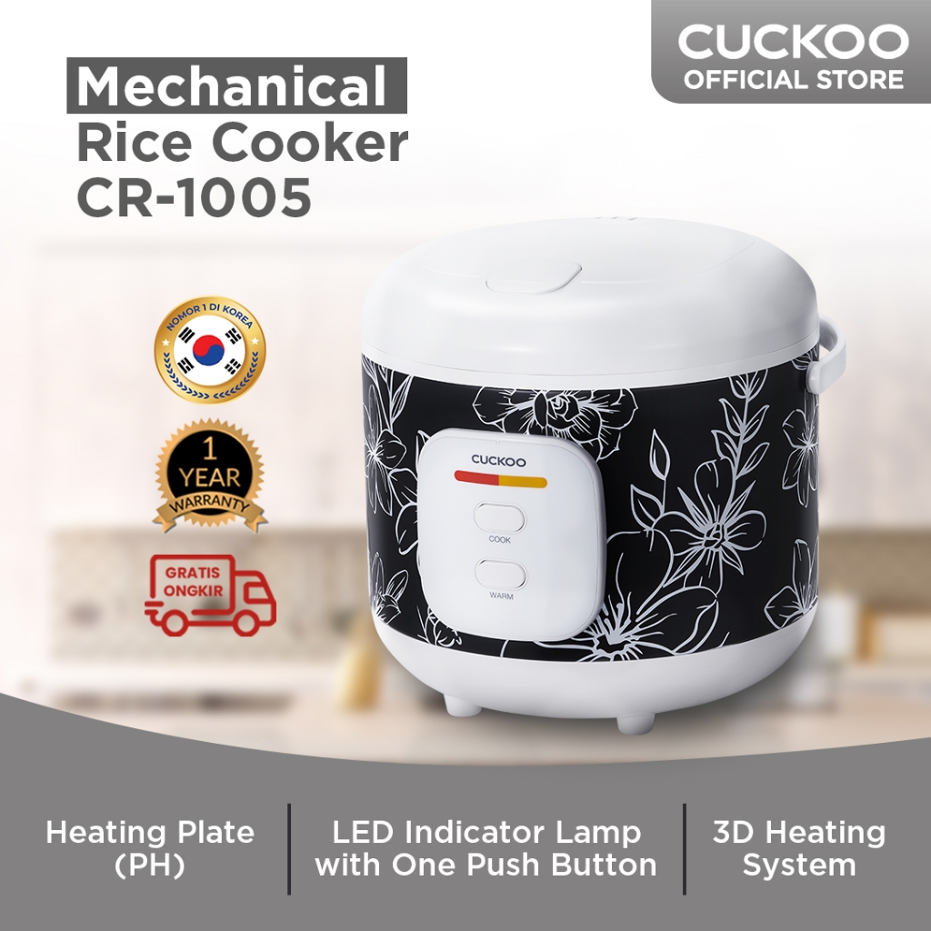 Jual CUCKOO Low Watt Mechanical Rice Cooker 1.8 L CR-1005/BKFR Magic ...