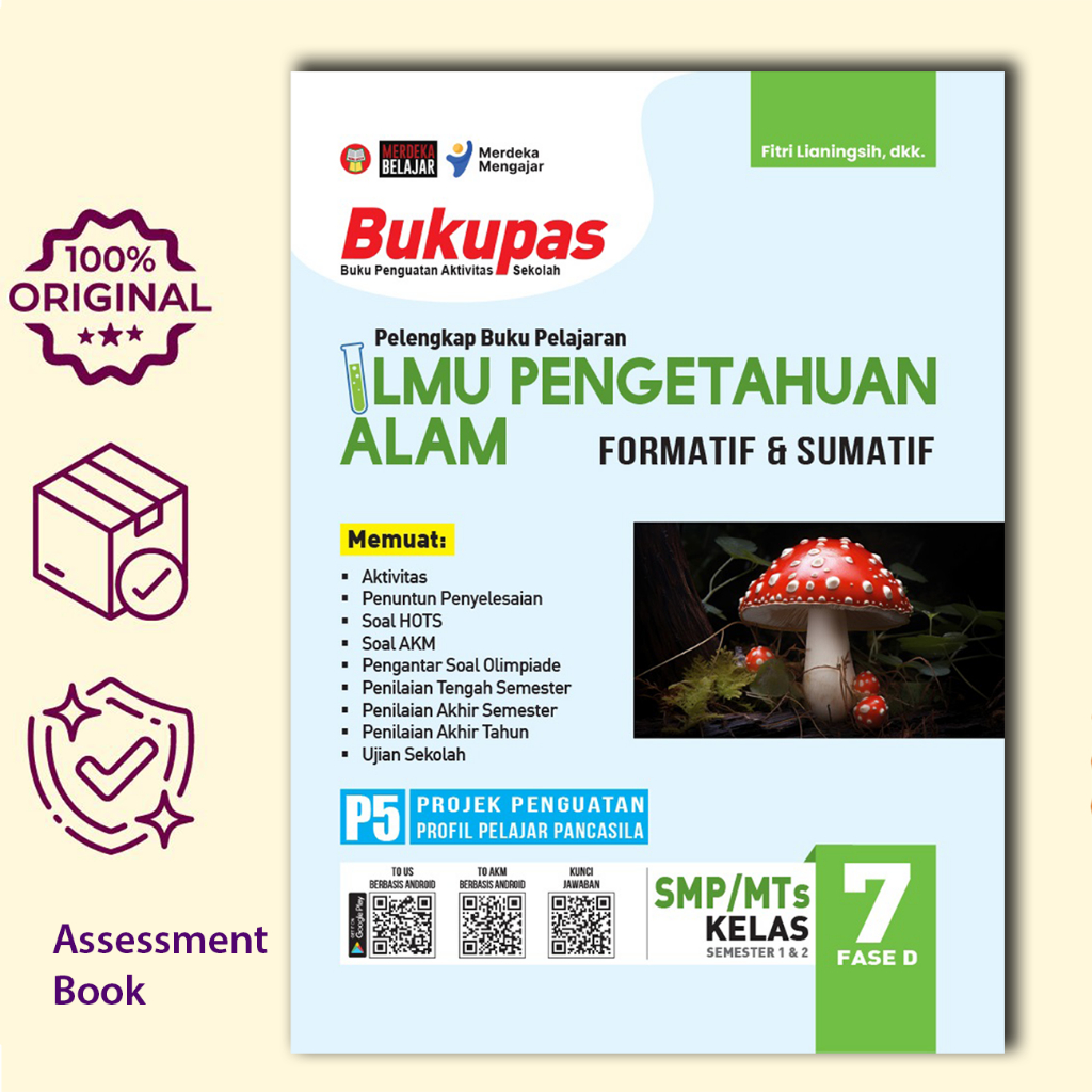 Jual Bukupas: Pelengkap Buku Pelajaran Ilmu Pengetahuan Alam SMP/MTS Kelas 7 Fase D | Buku Soal ...
