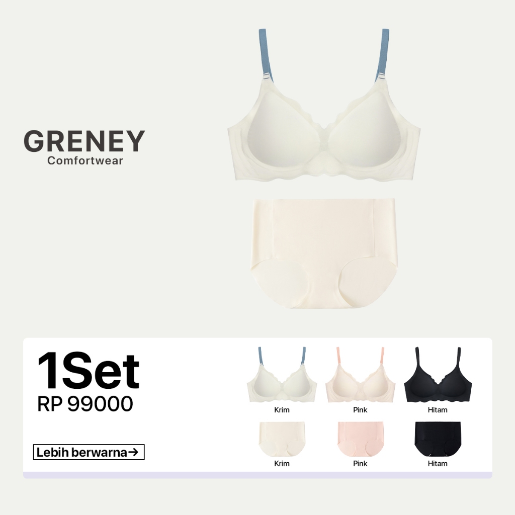 Jual GRENEY-Gbras-Bra Set Gelombang Gesper 2 Push Up Bra Wanita busa ...