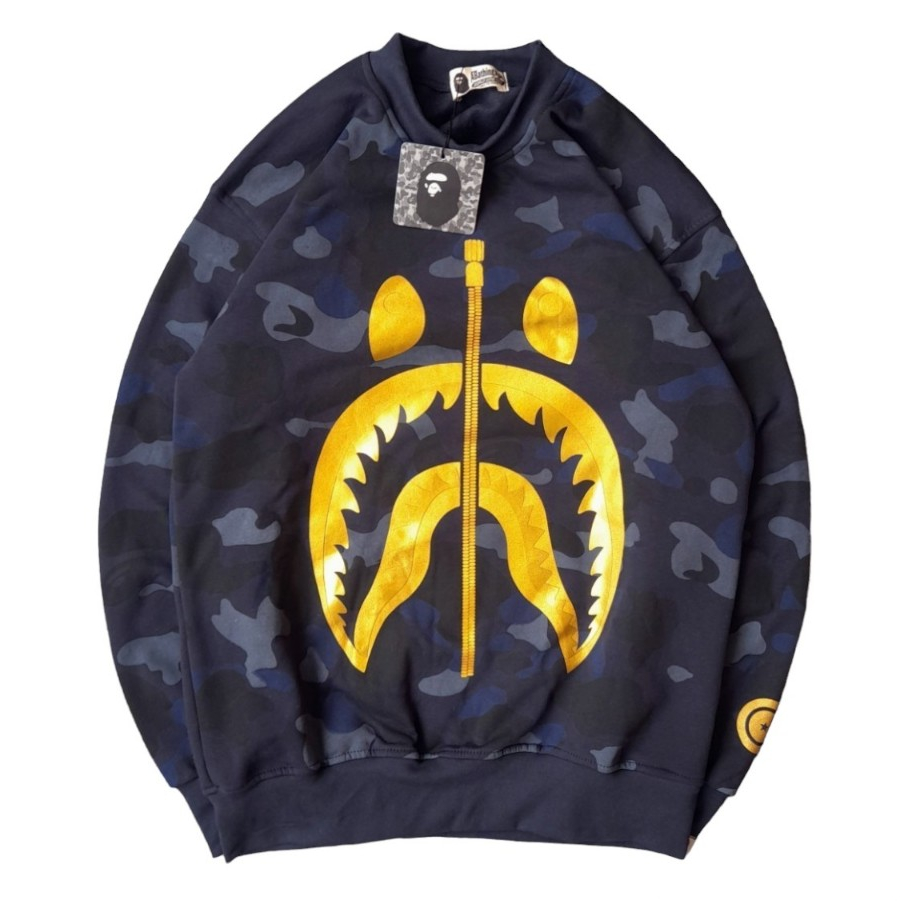 Jual Crewneck Jaket Bape Shark Wgm Camo Glow In The Dark | Shopee Indonesia