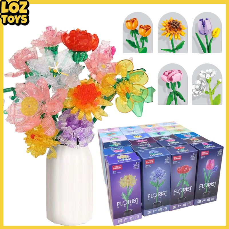 Jual LOZTOYS Set Block Susun Flower Bunga Mainan Balok DIY Buket Bricks ...